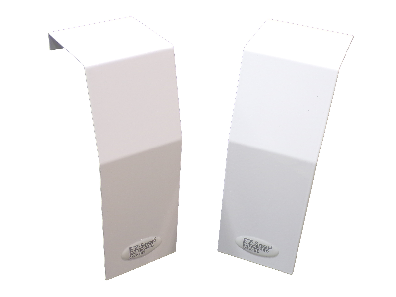 Standard Height 7 1/2" White Heater Cover Kit with 2 Flush End Caps