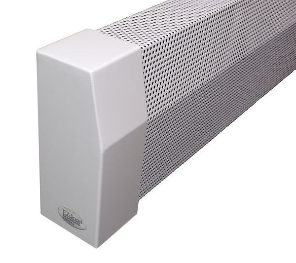 Standard Height 7 1/2" White Heater Cover Kit with 2 Closed End Caps