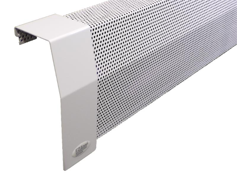 Standard Height 7 1/2" White Heater Cover Kit with 2 Flush End Caps